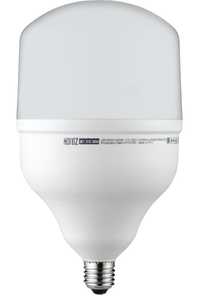 Torch-50 50W Horoz E27 Duylu LED Ampul Beyaz Işık 6400K Torch-50 50W Horoz E27 Duylu LED Ampul Beyaz Işık 6400K