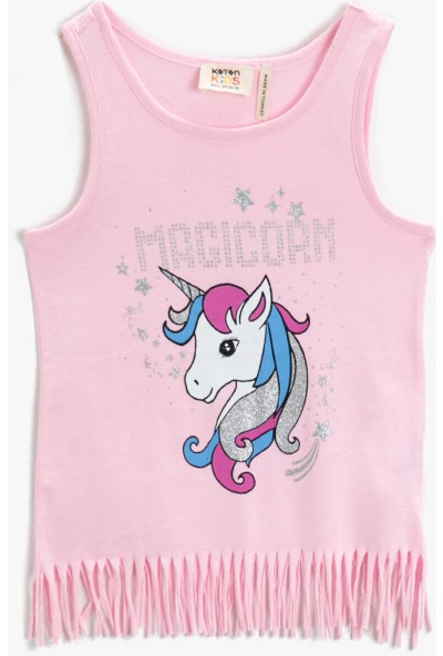 Koton Kız Çocuk Unicorn Baskılı Atlet Pamuklu Bisiklet Yaka Koton Kız Çocuk Unicorn Baskılı Atlet Pamuklu Bisiklet Yaka