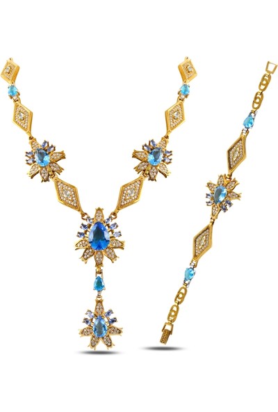 Gümüşhan Gümüş Zirkon Taşlı Otantik Set