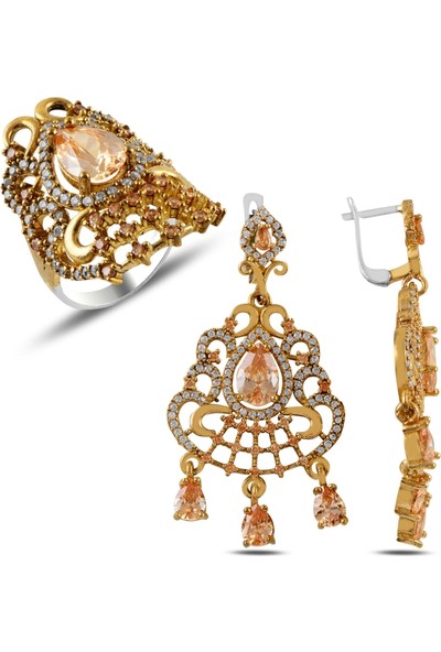 Gümüşhan Gümüş Zirkon Taşlı Otantik Set