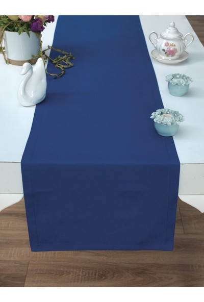 Tropik Home Amerikan Servis Pamuklu Mavi Renkli Masa Sunum Runner Tropikhome 40X170 Tropik Home Amerikan Servis Pamuklu Mavi Renkli Masa Sunum Runner Tropikhome 40X170