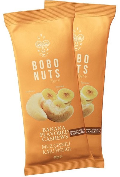 Bobo Nuts Muz Çeşnili Kaju Fıstığı 9 x 40 gr Bobo Nuts Muz Çeşnili Kaju Fıstığı 9 x 40 gr