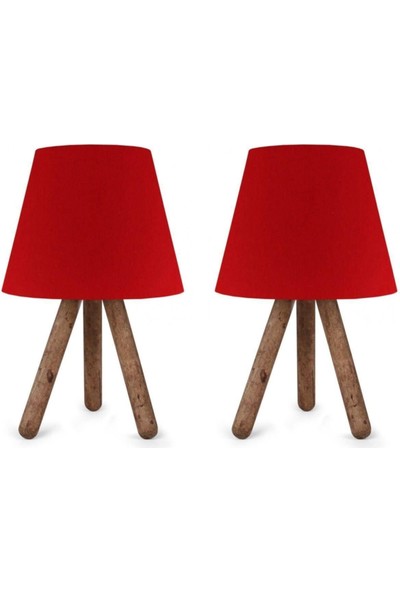 Supply Home Ahşap Ayaklı Kırmızı Pvc Başlık 2' Li Avize Supply Home Ahşap Ayaklı Kırmızı Pvc Başlık 2' Li Avize