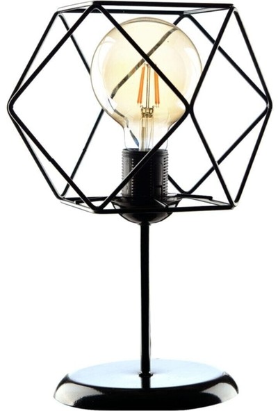 Supply Home Siyah Fer Metal Ayaklı Lüx Modern Abajur