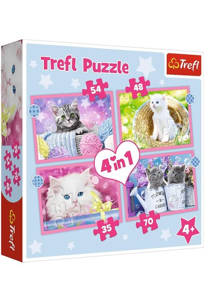 Trefl Puzzle Fun Cats 4 In 1 Çocuk Puzzle (35+48+54+70 Parça) Trefl Puzzle Fun Cats 4 In 1 Çocuk Puzzle (35+48+54+70 Parça)
