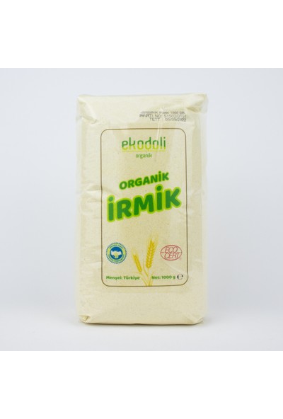 Ekodoli Organik Ince Irmik 1 kg