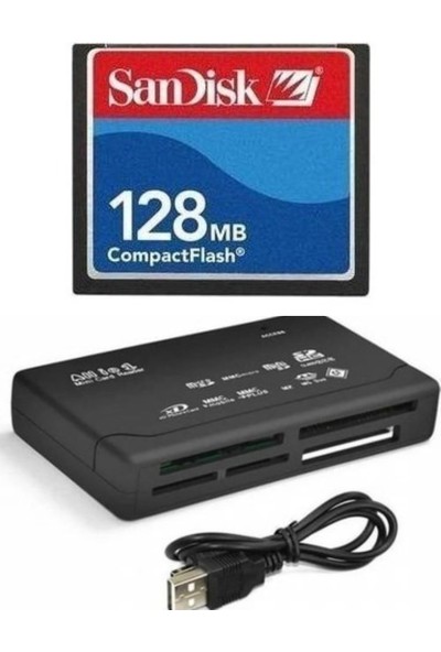 Sandisk 128 MB Compact Flash Hafıza Kartı - USB 2.0 Cf Kart Okuyucu Sandisk 128 MB Compact Flash Hafıza Kartı - USB 2.0 Cf Kart Okuyucu