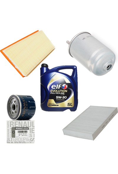 Mais Renault Fluence 1.5 Dci Filtre Bakım Seti 90-95-106-110 Bg 2012-2019 4+1