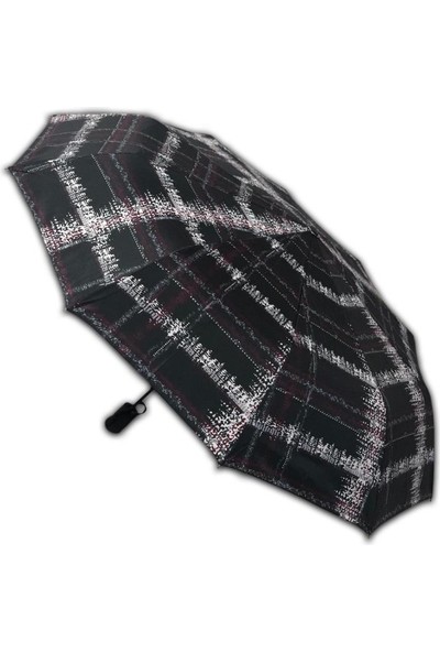 Rubenis RB010L Bayan Siyah Çizgi Desenli Şemsiye