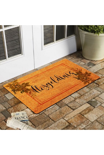 Alveta Sarmaşık Desenli Hoşgeldiniz Yazılı Iç ve Dış Kapı Önü Paspası 45X70 cm Alveta Sarmaşık Desenli Hoşgeldiniz Yazılı Iç ve Dış Kapı Önü Paspası 45X70 cm
