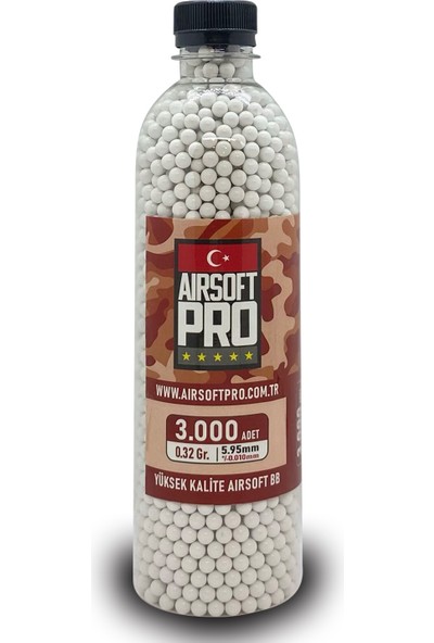 Airsoft Pro 0.32 gr Bb - 3.000 Adet - 960 gr