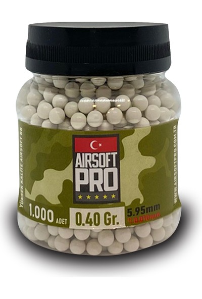 Airsoft Pro 0.40 gr Bb - 1.000 Adet - 400 Gr.
