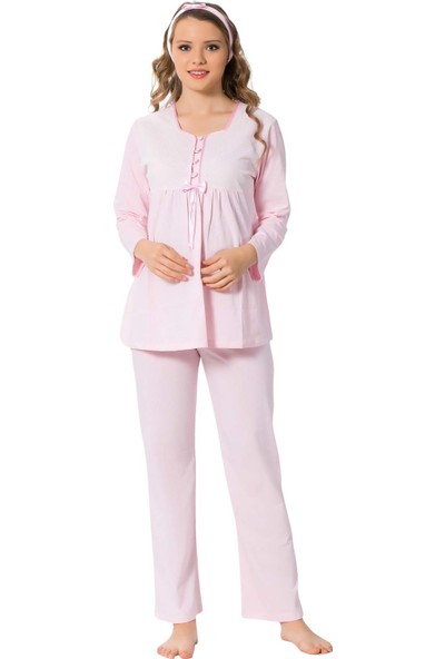 Alimer Hamile Lohusa Puantiyeli 3 Parça Pijama Takımı 2378UK1