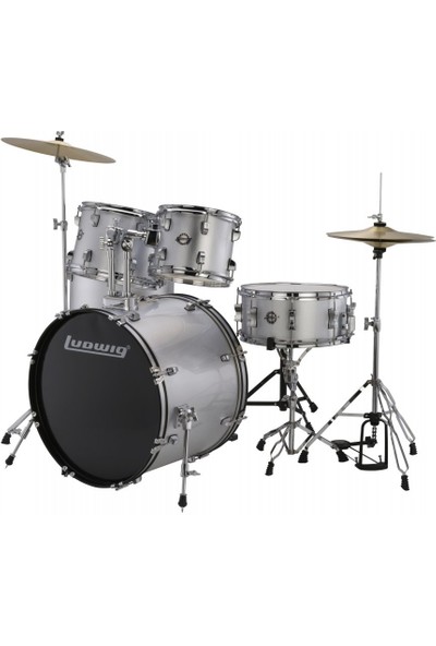 Ludwig Accent Fuse Akustik Davul Seti - Gümüş Ludwig Accent Fuse Akustik Davul Seti - Gümüş