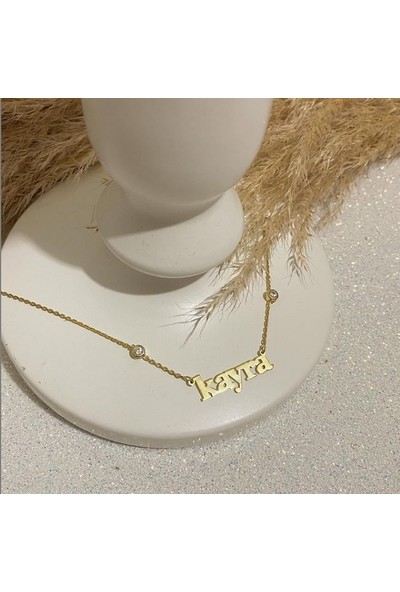 Bedir Gümüş 925 Ayar Taşlı Isimli Kolye