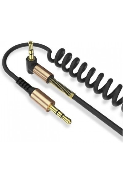 Concord C-807 1.8m Metre 3.5mm Aux L Spiral Ses Aktarım Kablosu