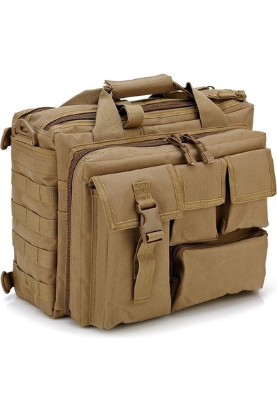 İyi Çanta Su Geçirmez Oxford Kumaş Çok Bölmeli El Omuz Çantası - Haki (Yurt Dışından)