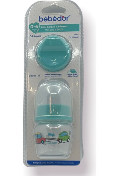 Bebedor Mini Bardak & Biberon 0-6 Ay 30 ml - Mavi Bebedor Mini Bardak & Biberon 0-6 Ay 30 ml - Mavi
