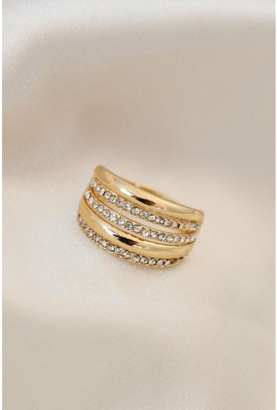 Clariss Ayarlamalı Metal Zirkon Taşlı Yüzük