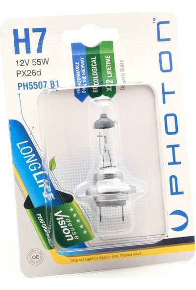 H7 Oto Ampul 12V 55W Photon Blıster PH5507 B1 H7 Oto Ampul 12V 55W Photon Blıster PH5507 B1