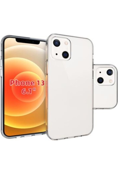 Mobicas Apple iPhone 13 Için Şeffaf Süper Silikon Kılıf Mobicas Apple iPhone 13 Için Şeffaf Süper Silikon Kılıf