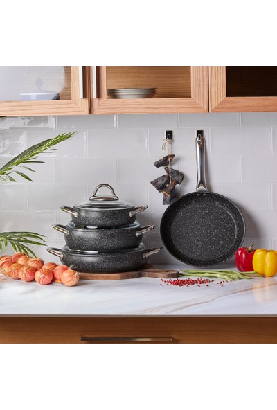 Karaca Avanos New Bio Granit 7 Parça Tencere Seti