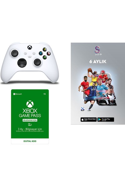 Microsoft Xbox&pc Oyun Kumandası Beyaz 9.nesil Controller + 6 Aylık Ssport Plus Üyeliği + 3AY Gamepass For Pc Microsoft Xbox&pc Oyun Kumandası Beyaz 9.nesil Controller + 6 Aylık Ssport Plus Üyeliği + 3AY Gamepass For Pc