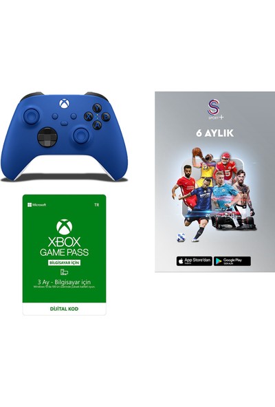 Microsoft Xbox&pc Oyun Kumandası Mavi 9.nesil Controller + 6 Aylık Ssport Plus Üyeliği + 3AY Gamepass For Pc Microsoft Xbox&pc Oyun Kumandası Mavi 9.nesil Controller + 6 Aylık Ssport Plus Üyeliği + 3AY Gamepass For Pc