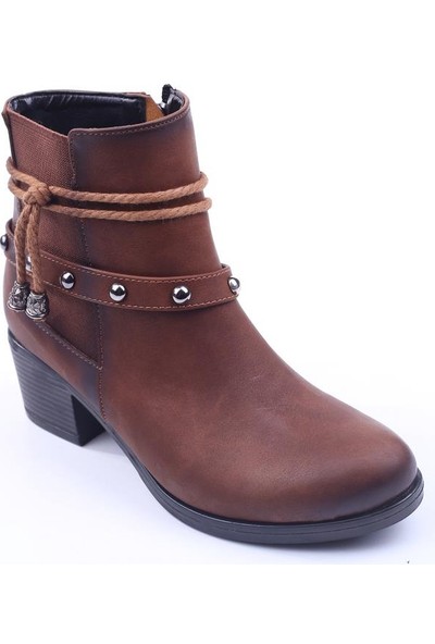 Papuç Sepeti Papuçsepeti MK139 Kadın Termo Taban Günlük Süet Fermuarlı Bot