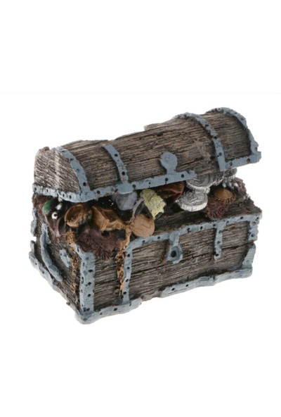 Charge Reçine Hazine Sandığı Süs Akvaryum Charge Reçine Hazine Sandığı Süs Akvaryum