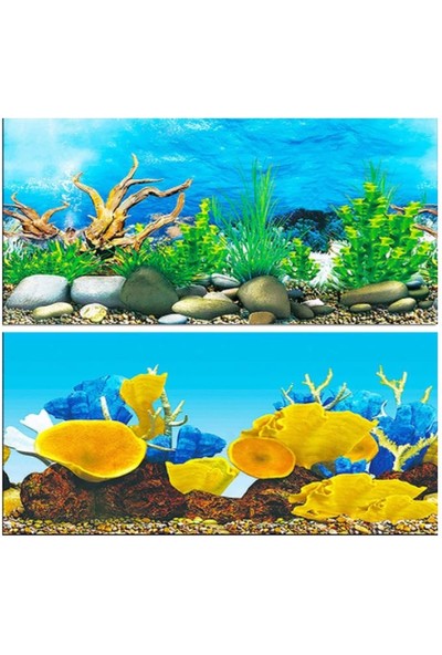 Charge Akvaryum Arka Plan Dekorasyon Çıkartması 40X60CM Charge Akvaryum Arka Plan Dekorasyon Çıkartması 40X60CM