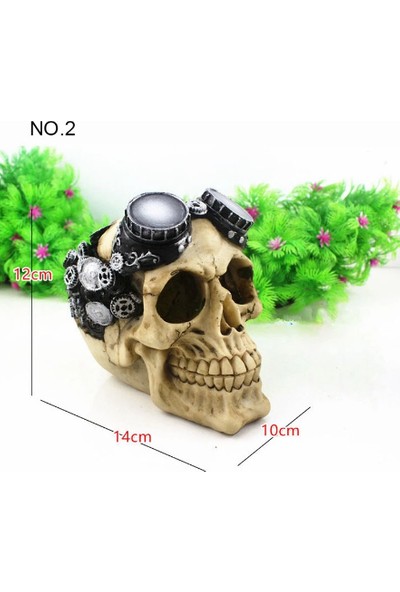 Charge Akvaryum Peyzaj Kafatası Dekorasyon