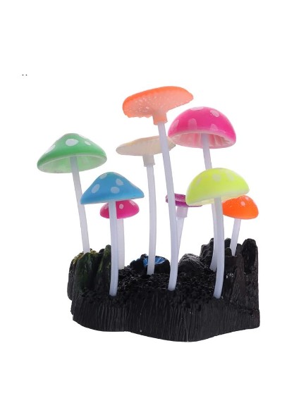 Charge Akvaryum Süsü Yapay Parlayan Mantar