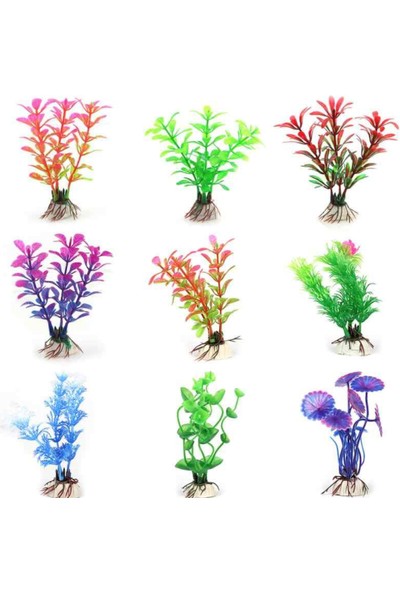Charge Akvaryum Dekor 5 Adet Simülasyon Bitki