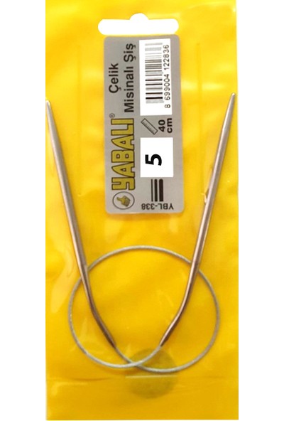 Yabalı 40 cm Misinalı Çelik Şiş