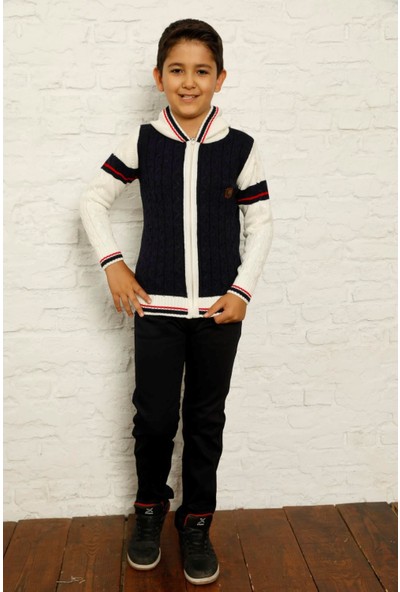 Gimer Avm Kapşonlu Desenli Triko Hırka Gimer Avm Kapşonlu Desenli Triko Hırka