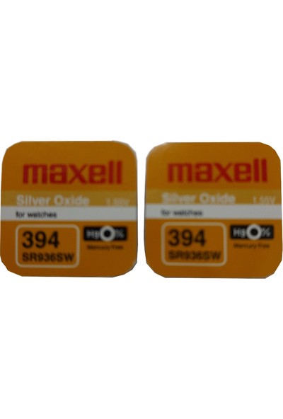 Maxell 394 SR936SW 1.55V Saat Pili 2'li Maxell 394 SR936SW 1.55V Saat Pili 2'li