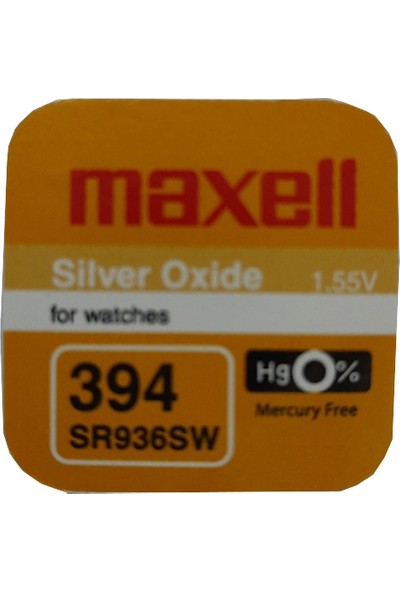 Maxell 394 SR936SW 1.55V Saat Pili Tekli Maxell 394 SR936SW 1.55V Saat Pili Tekli
