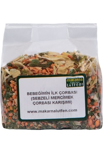Makarna Lütfen Bebeğimin Ilk Çorbası (Sebzeli Mercimek Çorbası Karışımı) Makarna Lütfen Bebeğimin Ilk Çorbası (Sebzeli Mercimek Çorbası Karışımı)