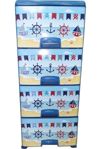 Asfar Plastik Komidin Sebzelik 4 Çekmeceli