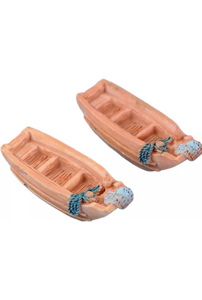 Morlalem Minyatür Çift Kayık Teraryum Için Silikon Kalıp K-447 Alçı Kokulu Taş Sabun Muma Uygun