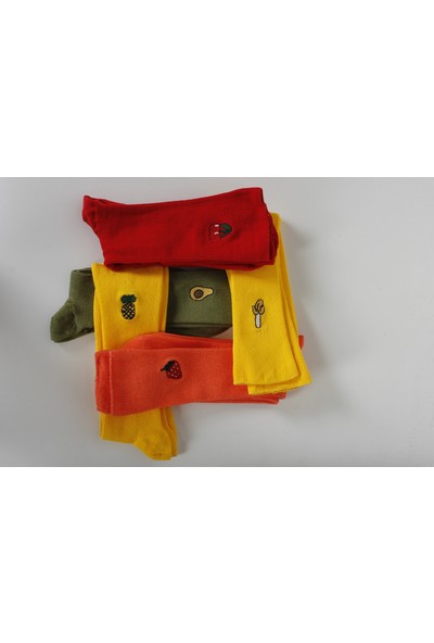 Rosa Montana Nakış Işlemeli 6'lı Set Spor Çorap