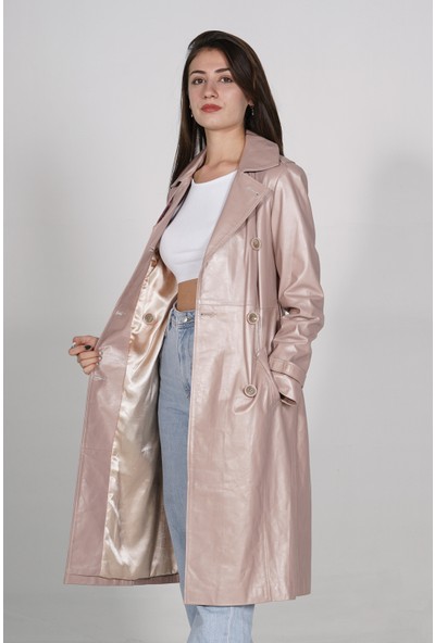 Nils Deri Kadın Deri Trençkot Nils Deri Kadın Deri Trençkot