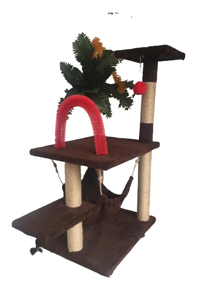 Juge Cat Çok Katlı Fonksiyonlu Oyun Evi (Kahverengi)