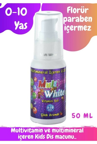 Multi White Multiwhite Çilek Aromalı Diş Macunu
