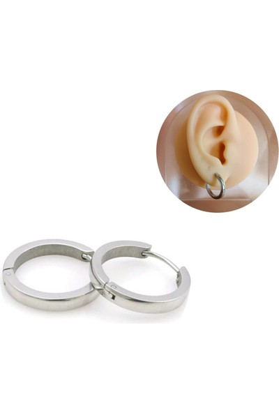 Bylin Cerrahi Çelik Küçük Halka Küpe - Çap 14 mm