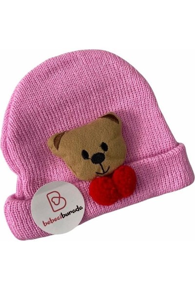 Bebeciburada Ayıcık Kız Erkek Bebek Örgü Pamuklu Şapka