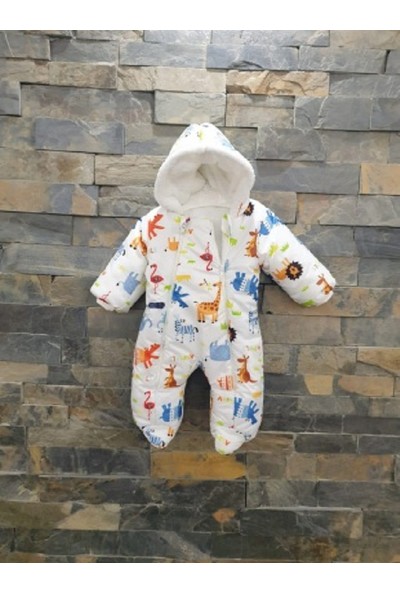 Podium Giyim Sevimli Ormanyeni Sezon Hayvanları Figürlü Astronot Bebek Tulumu