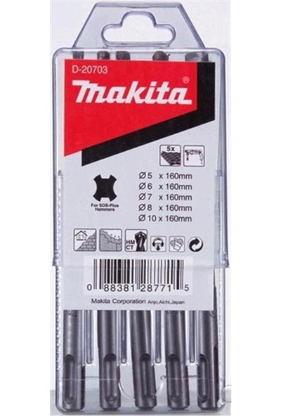 Makita D-20703 Sds-Plus Matkap Uç Seti