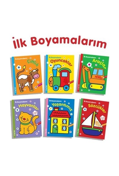 İlk Boyamalarım Seti - 6 Kitap Takım İlk Boyamalarım Seti - 6 Kitap Takım